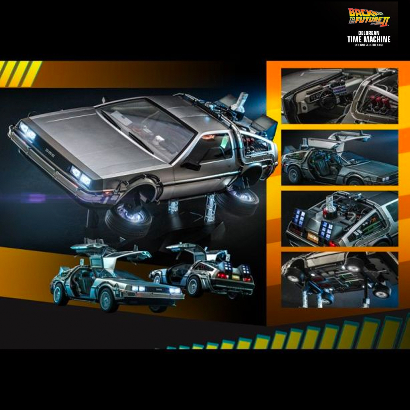 Hot Toys Back to the Future 2 - Delorean 1:6 Scale Time Machine NEW ...