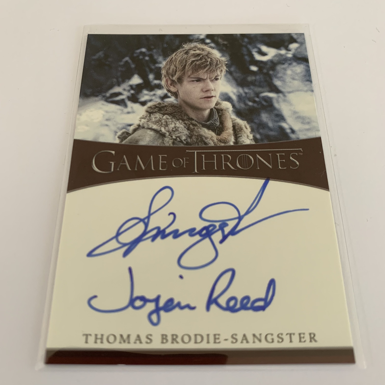 Game of Thrones Iron Anniversary S2 Autograph Thomas Brodie-Sangster ...