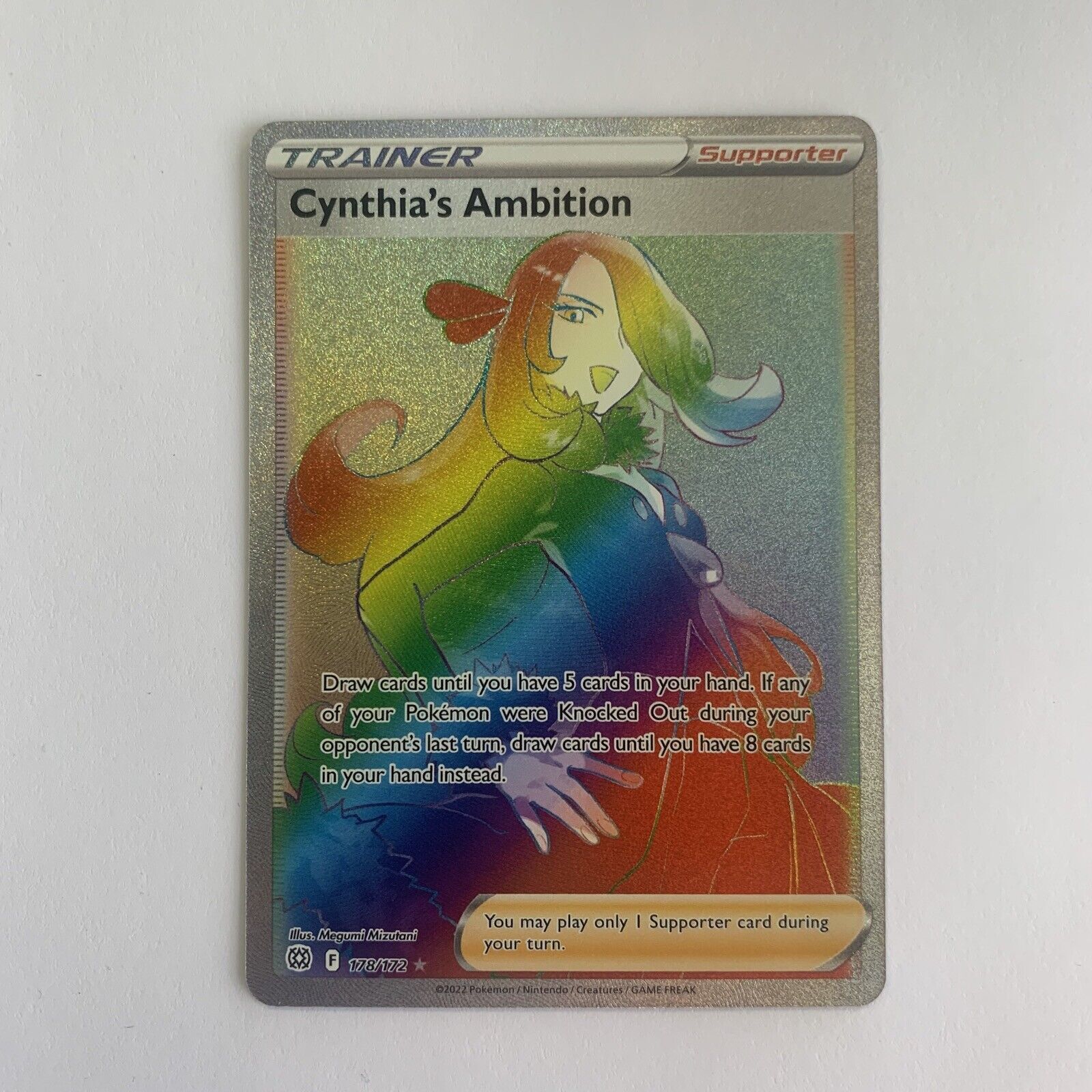 Pokemon Tcg Cynthias Ambition Full Art Trainer Rainbow 178172
